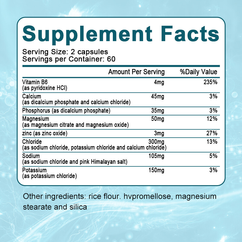 Electrolyte Capsules Hydration Pills w/ Magnesium, Sodium, Potassium ...
