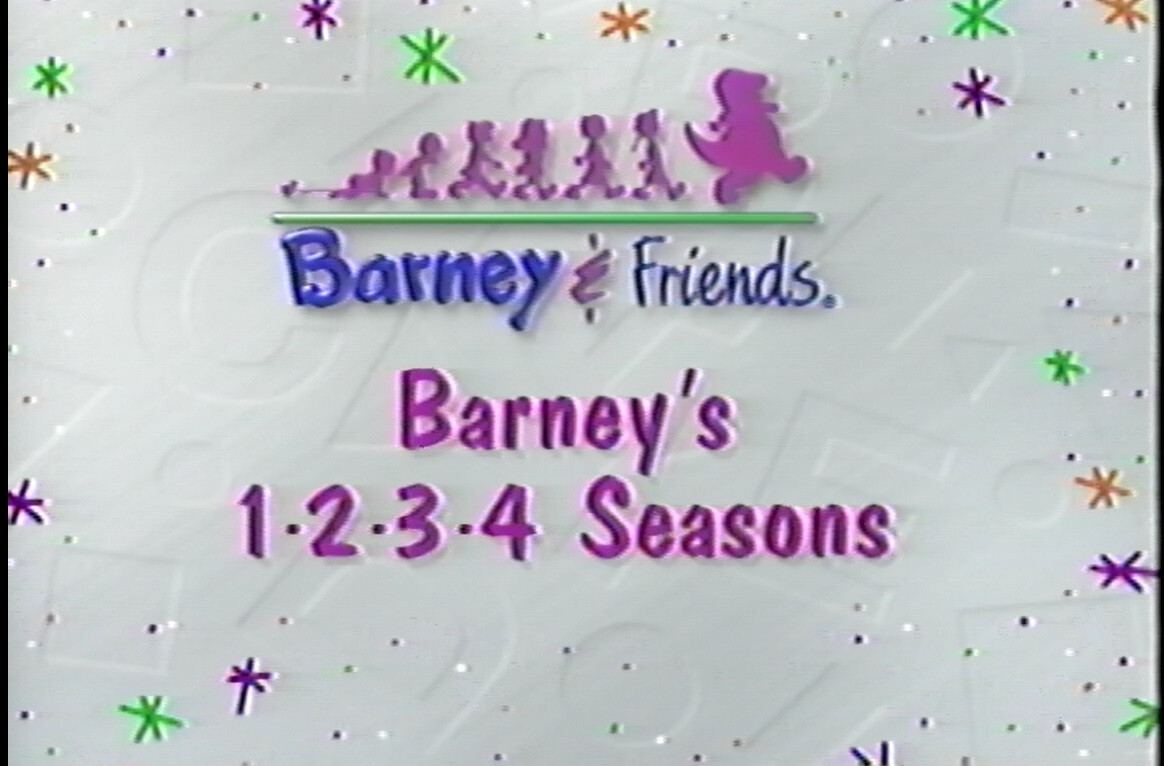 BARNEY'S 1-2-3-4 SEASONS [1996] | Canadian Clamshell VHS TAPE, Tested ...