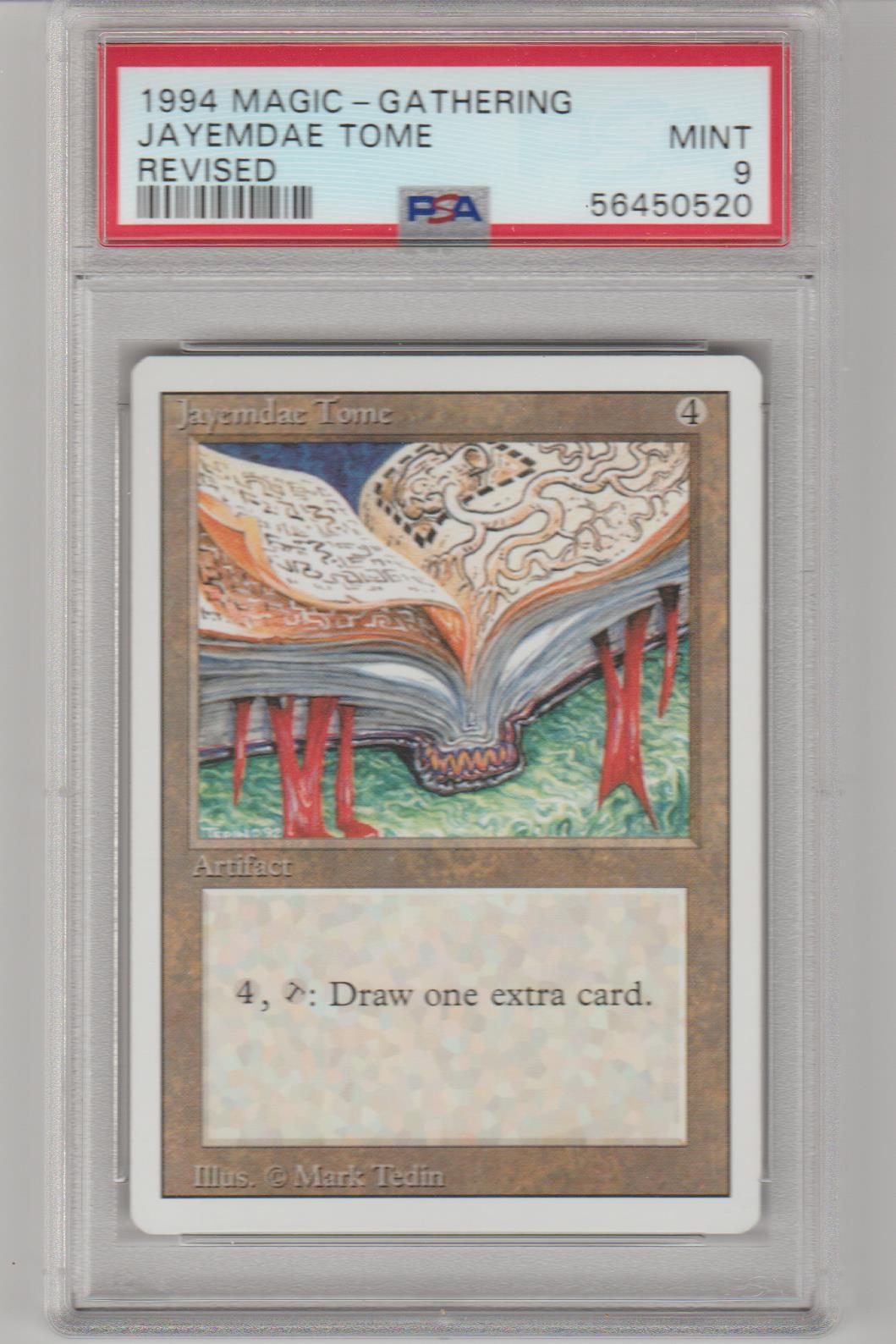1994 MTG Revised Jayemdae Tome PSA 9 Mint Magic The Gathering Artifact ...