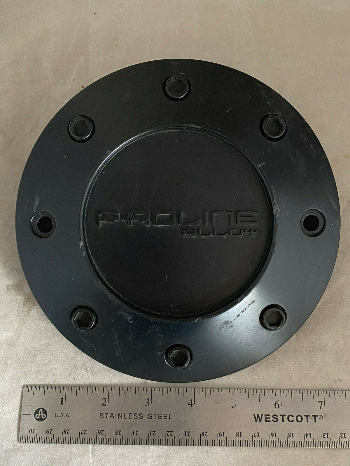 Proline Custom Alloy Wheel Rim Matte Flat Black Hub Cover Center Cap C ...