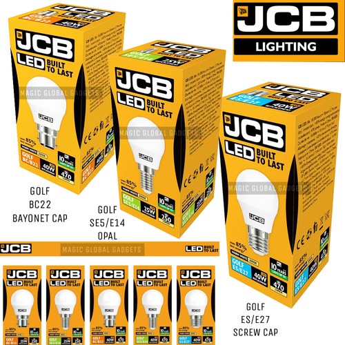JCB LED 6W SES E14 BC ES Golf Ball Globe Lamp Light Bulbs Warm Cool ...