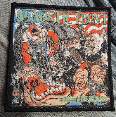 Agnostic Front Cause For Alarm Woven Patch 4x4 Inches | eBay