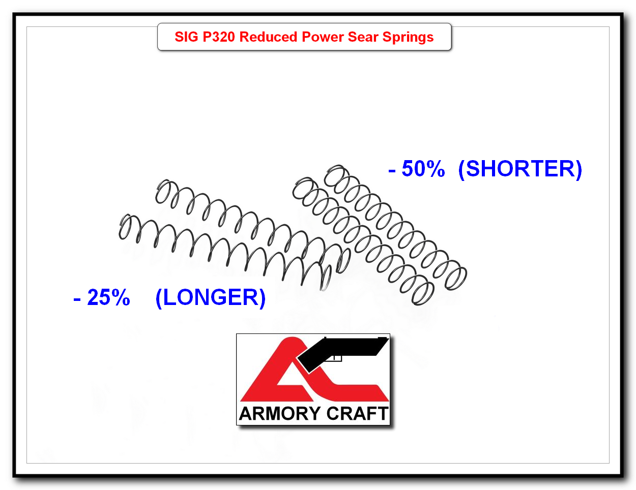 Sig Sauer P320 Action / Trigger Pull Reduction Spring Tuning Kit by ...