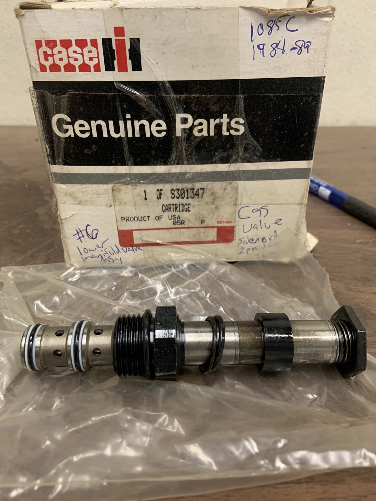 Case/steiger Hydraulic Valve Cartridge S301347 680k 1085c 1280 1085c ...