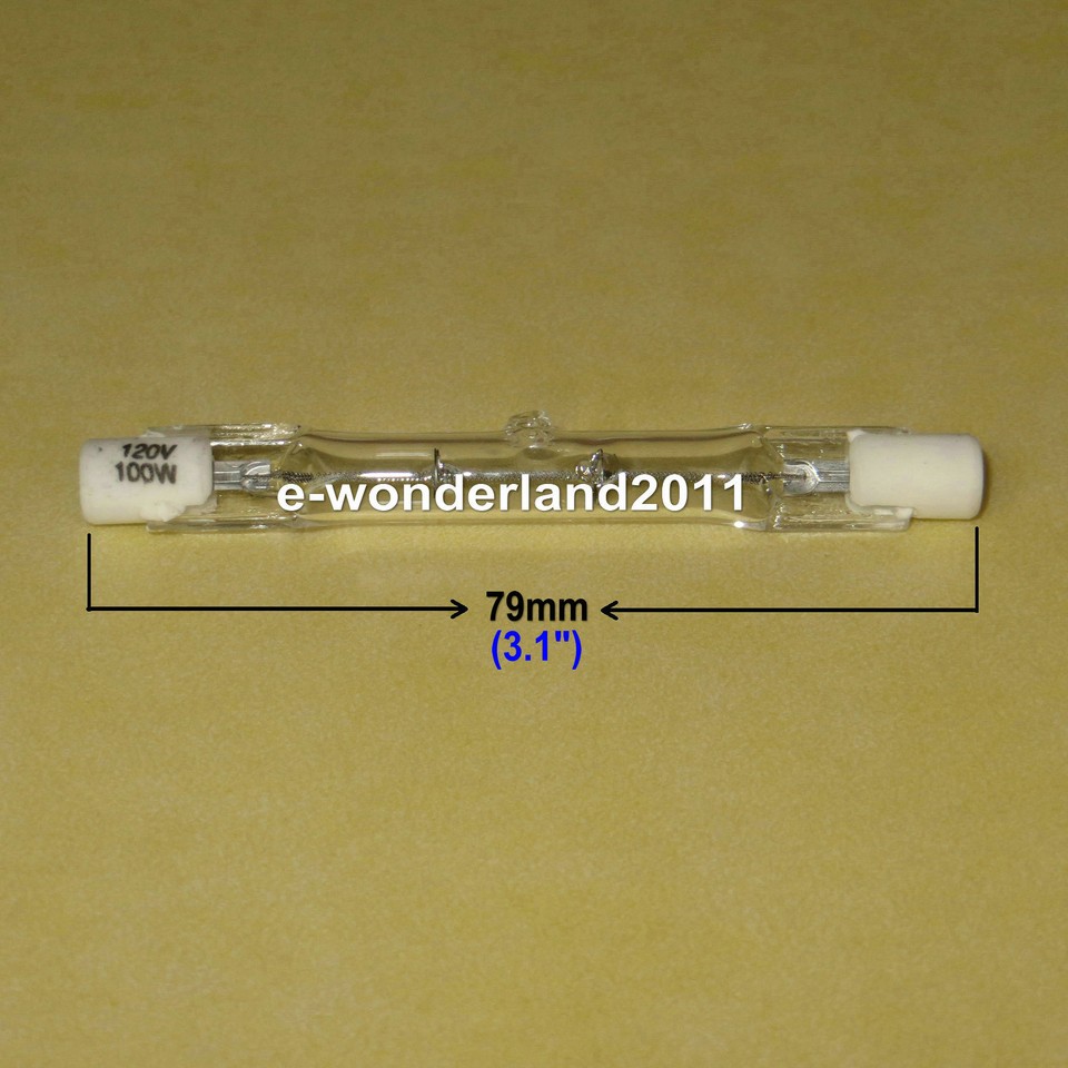 10Pcs LIGHT BULB 110-120V 100W 100 WATT J TYPE T3 79mm (R7s) Double ...