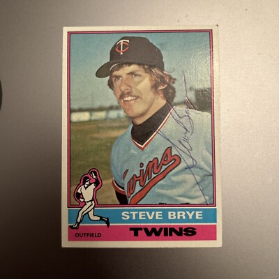 STEVE BRYE 1976 TOPPS AUTOGRAPHED SIGNED AUTO BASEBALL CARD | eBay