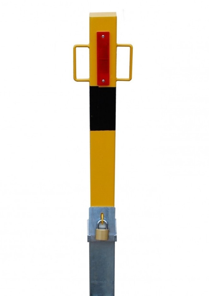 Heavy Duty Yellow Removable Security Post with Lift Out Handles & 2 x ...