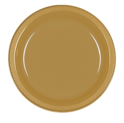 Gold 9 Inch Paper Plates 20 Per Pack Tableware Party Decorations Party ...