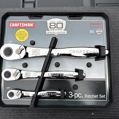 Sears Craftsman USA Nos 80th Anniversary Thin Profile Ratchet Set 44993 ...
