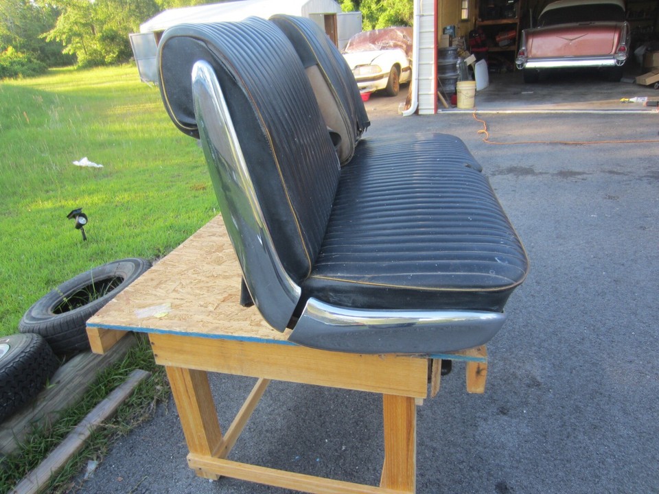 1955 Chevrolet Bel Air Front Split Bench Seat With Chrome Side Trim ...