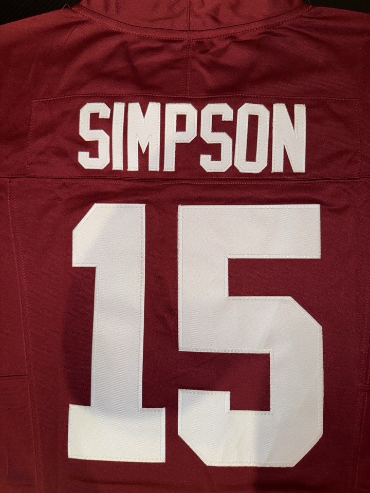 FUSE Ty Simpson Red Jersey Alabama Crimson Tide 15 NWT | eBay