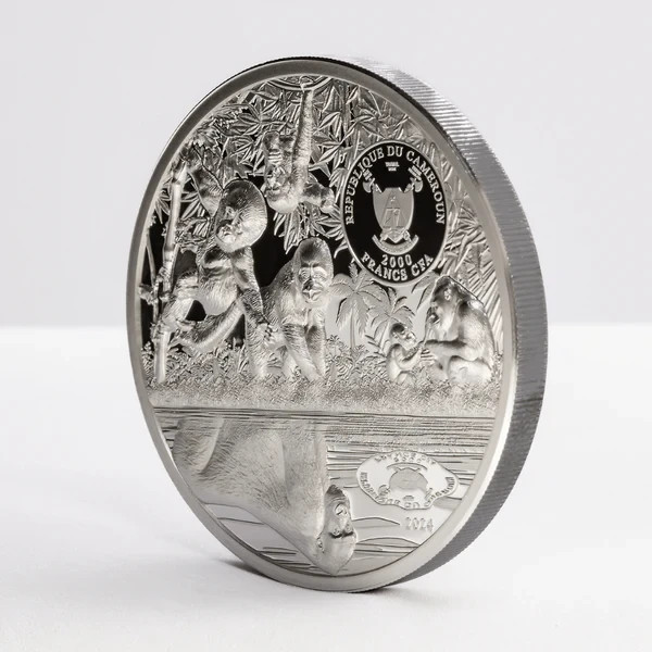 2024 Mongolia 2 oz Silver Black Proof Growing Up: Gorilla Coin | eBay
