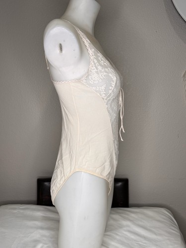 Vintage Teddy Snap Crotch Lingerie 1980s Ivory Nylon Lace | eBay