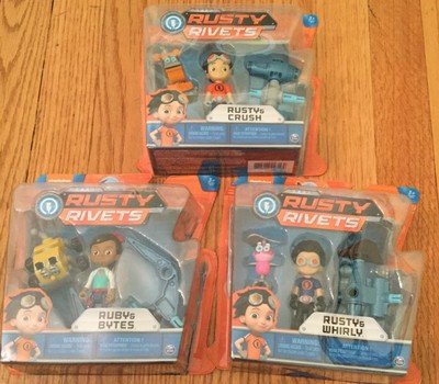 Nickelodeon Rusty Rivets Rusty Crush Bytes Ruby Whirly Set Lot Of 3 ...