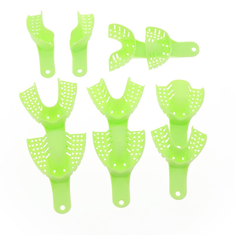 10 Pcs/Set Plastic Dental Disposable Supply Impression Trays Kit With ...