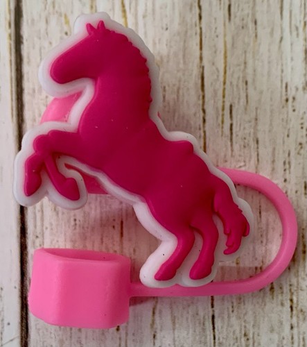 Horse Straw Cover Topper For Stanley Tumbler Pink White Cow Girl Preppy ...