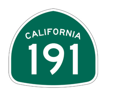 7" california state route 191 highway sign bumper sticker decal usa ...