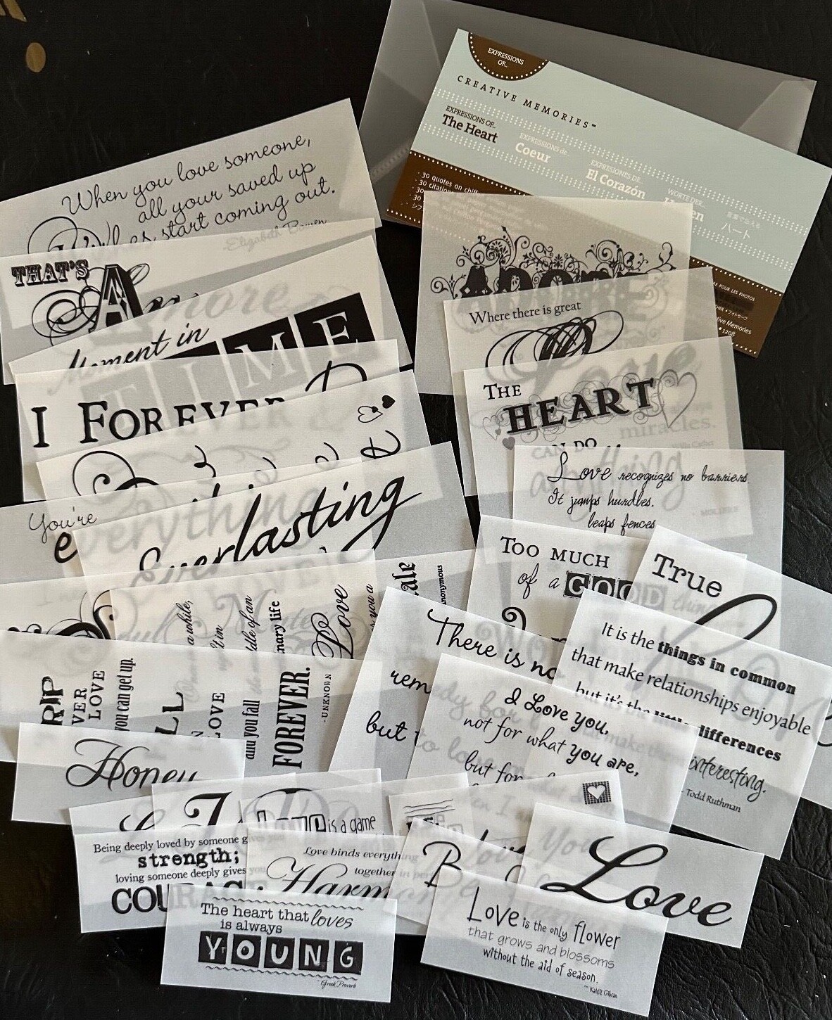 NLA Creative Memories EXPRESSIONS Vellum Quotes Stickers ~U Pick~FAMILY ...