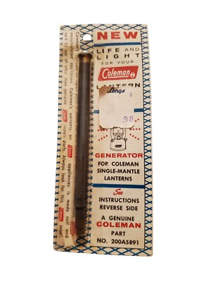 New Old Stock Coleman 200A 5891 Single Mantle Lantern Generator Vintage ...