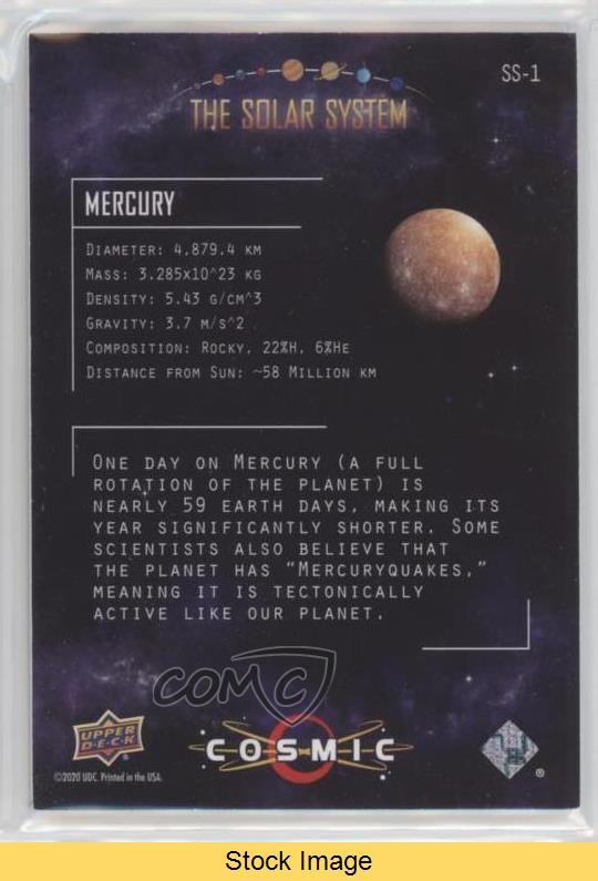 2022 Upper Deck Cosmic Solar System Mercury #SS-1 READ 5x5 | eBay