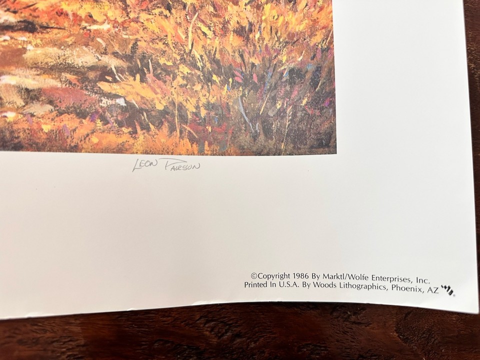 Set 4 Artist Signed Ruger North Americans Prints 1980s Art Lithograph ...