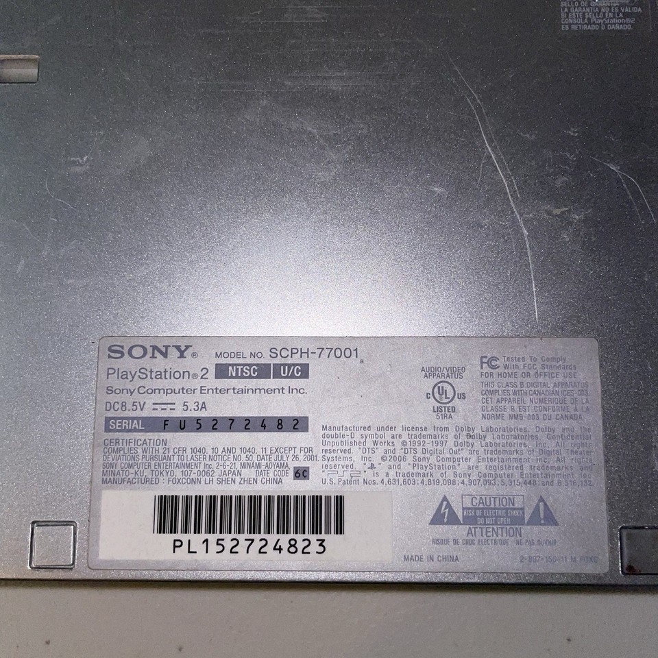 Playstation 2 PS2 Silver slim console SCPH-77001 with box, Games, Read ...