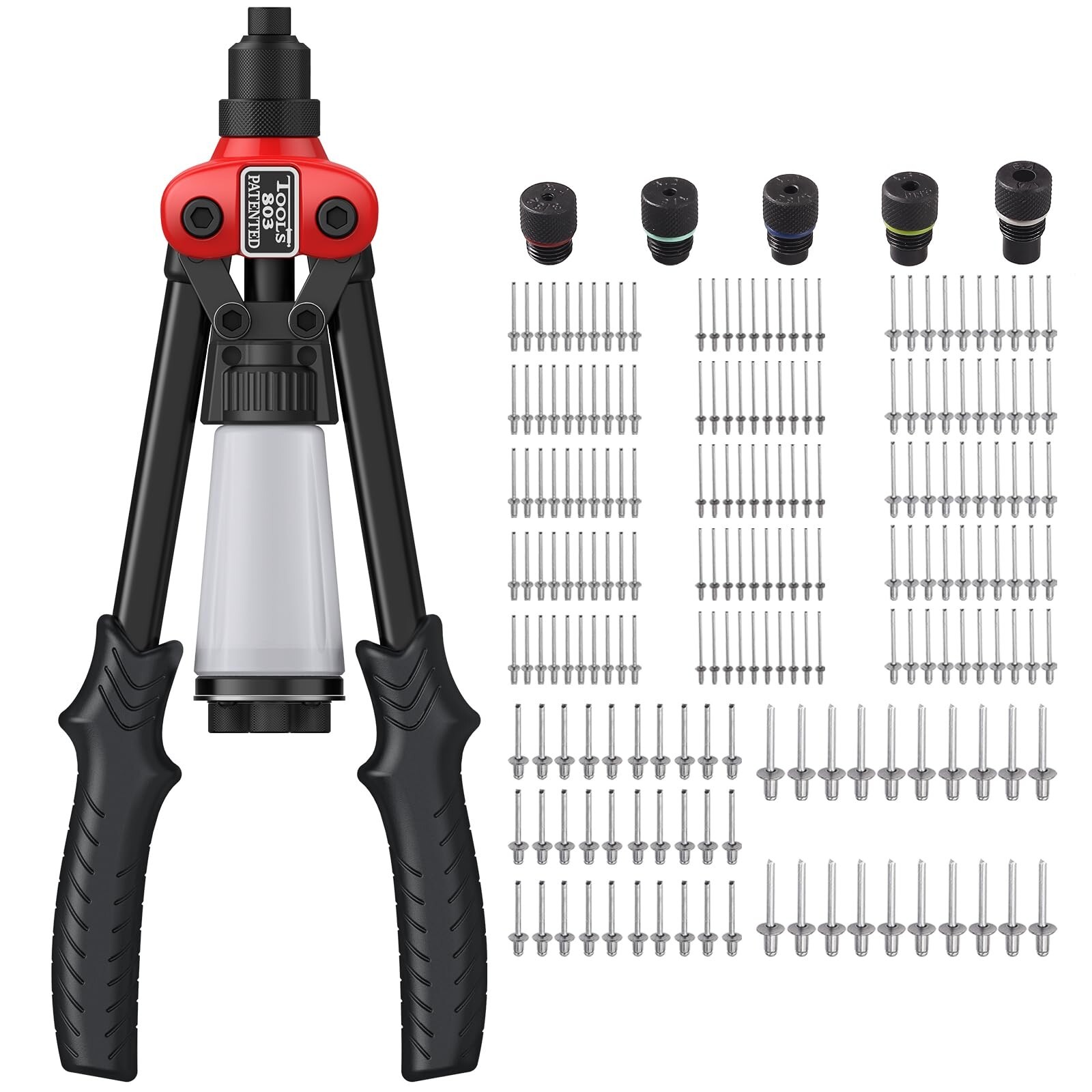 eSynic Riveting Tool Pop Rivet Kit, Professional Pop Rivet Gun Heavy ...