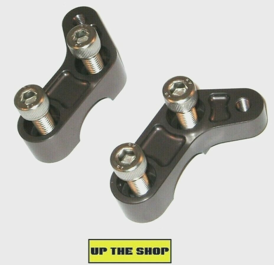 Handlebar top clamps with M6 x 1mm threaded accessory mount, suit 22 ...