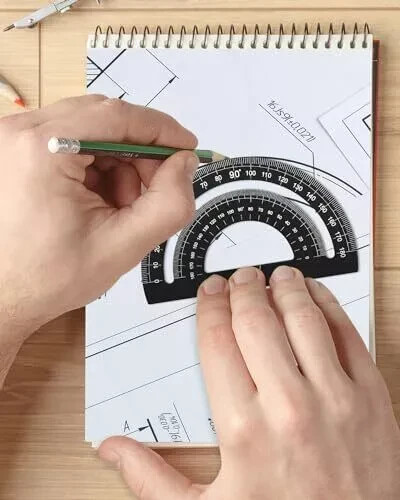 Triangular Ruler Set, 4 Pieces Aluminum Alloy Ruler, Metal Drafting ...