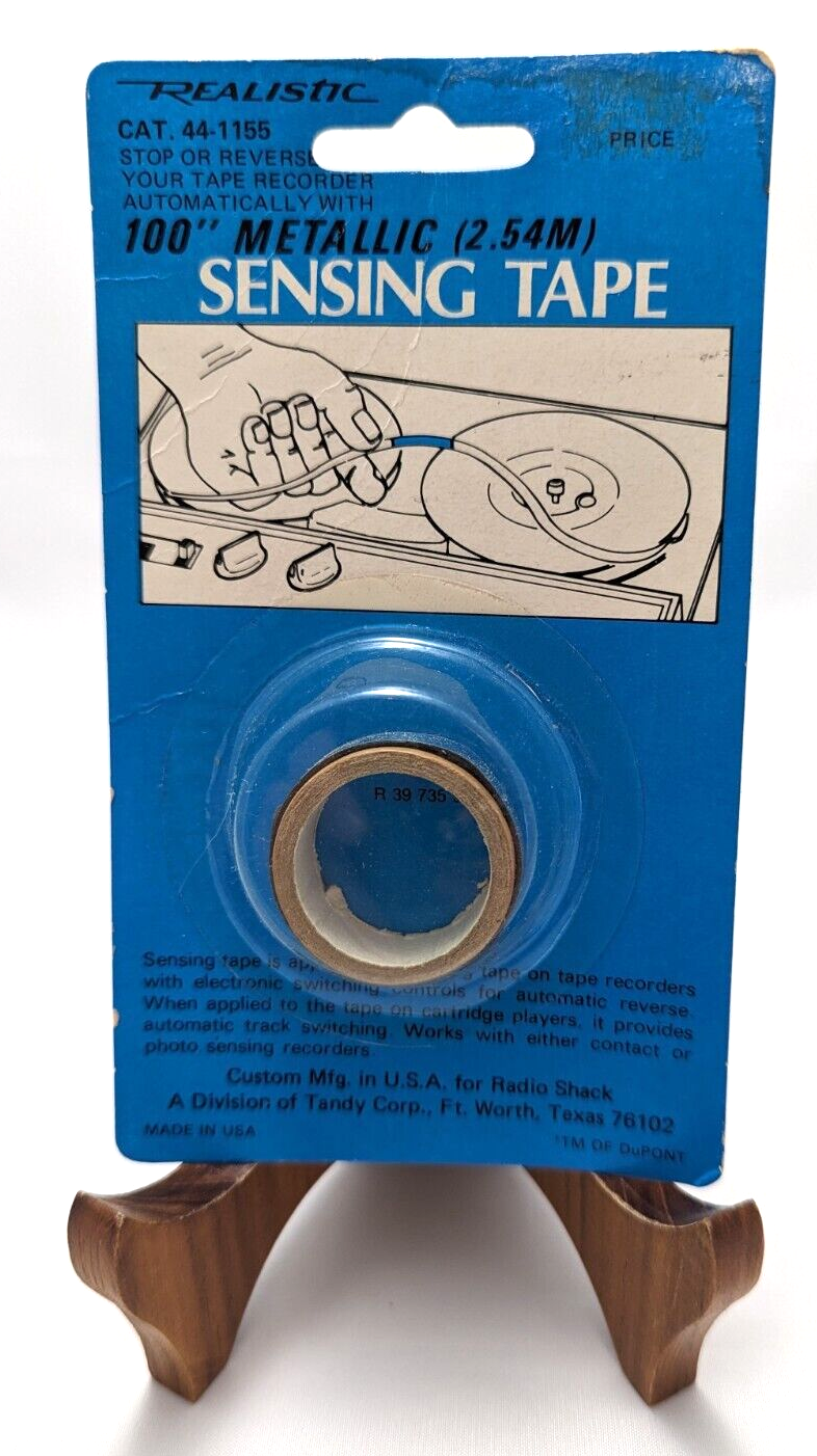 Vintage Realistic 100” Metallic Sensing Tape 44-1155 Radio Shack for ...