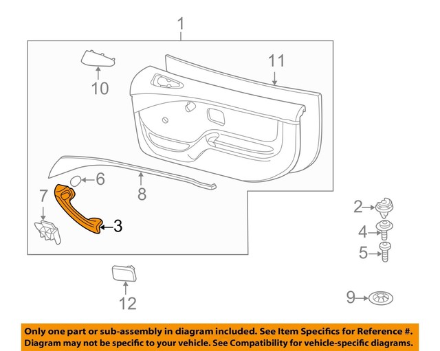 Genuine OEM Interior Door Pull Handle for BMW 51418398734 for sale ...