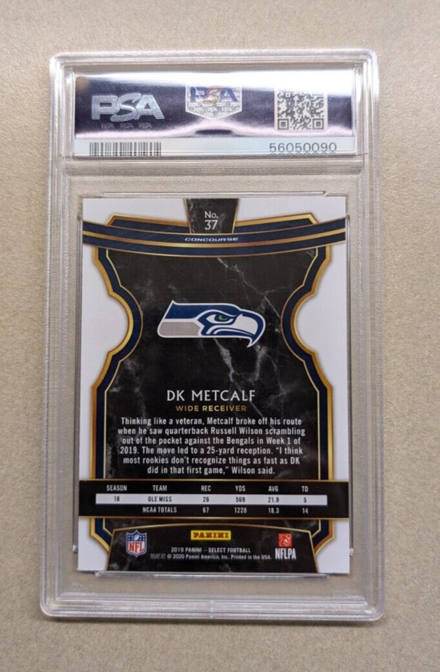2019 Select DK Metcalf #37 Rookie Card RC PSA 10 Gem Mint Seahawks | eBay