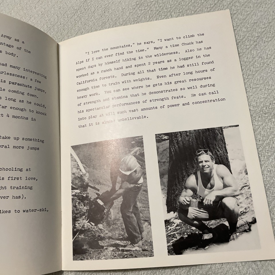 CHUCK SIPES About The Man Original 1960s Bodybuilding Course Booklet ...