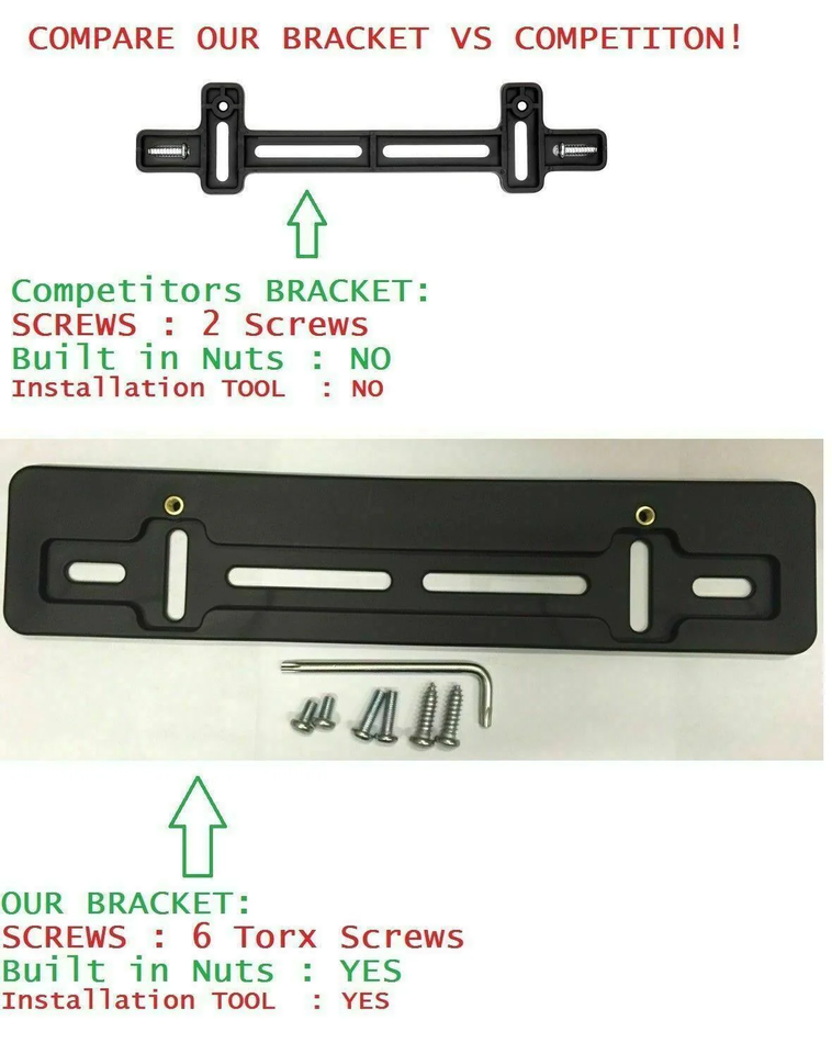 Smart Car Fortwo Front License Plate Bracket Kit, 2008-2019 | eBay