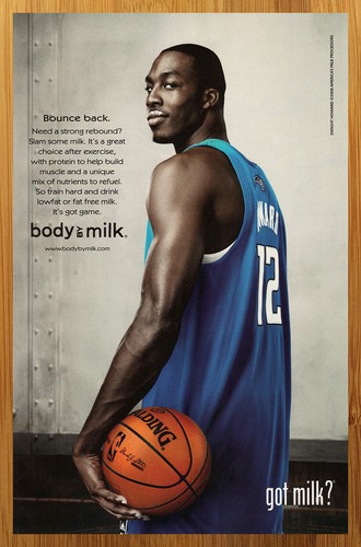 2008 Dwight Howard GOT MILK? Print Ad/Poster Orlando Magic NBA ...