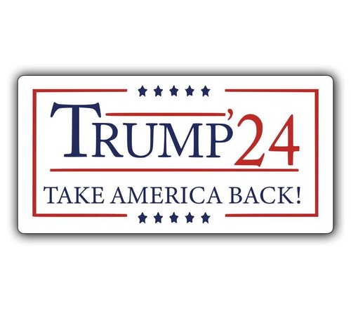 WSQ Trump 24 Sticker Decal 8 Inches Vinyl Premium Quality Blue & & Red ...