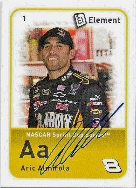 2009 PRESS PASS ELEMENT ARIC ALMIROLA signed #1 Auto NASCAR card | eBay