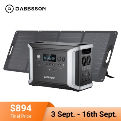 Dabbsson DBS2300 2200W Ultra-portable Power Station Generator+120W ...