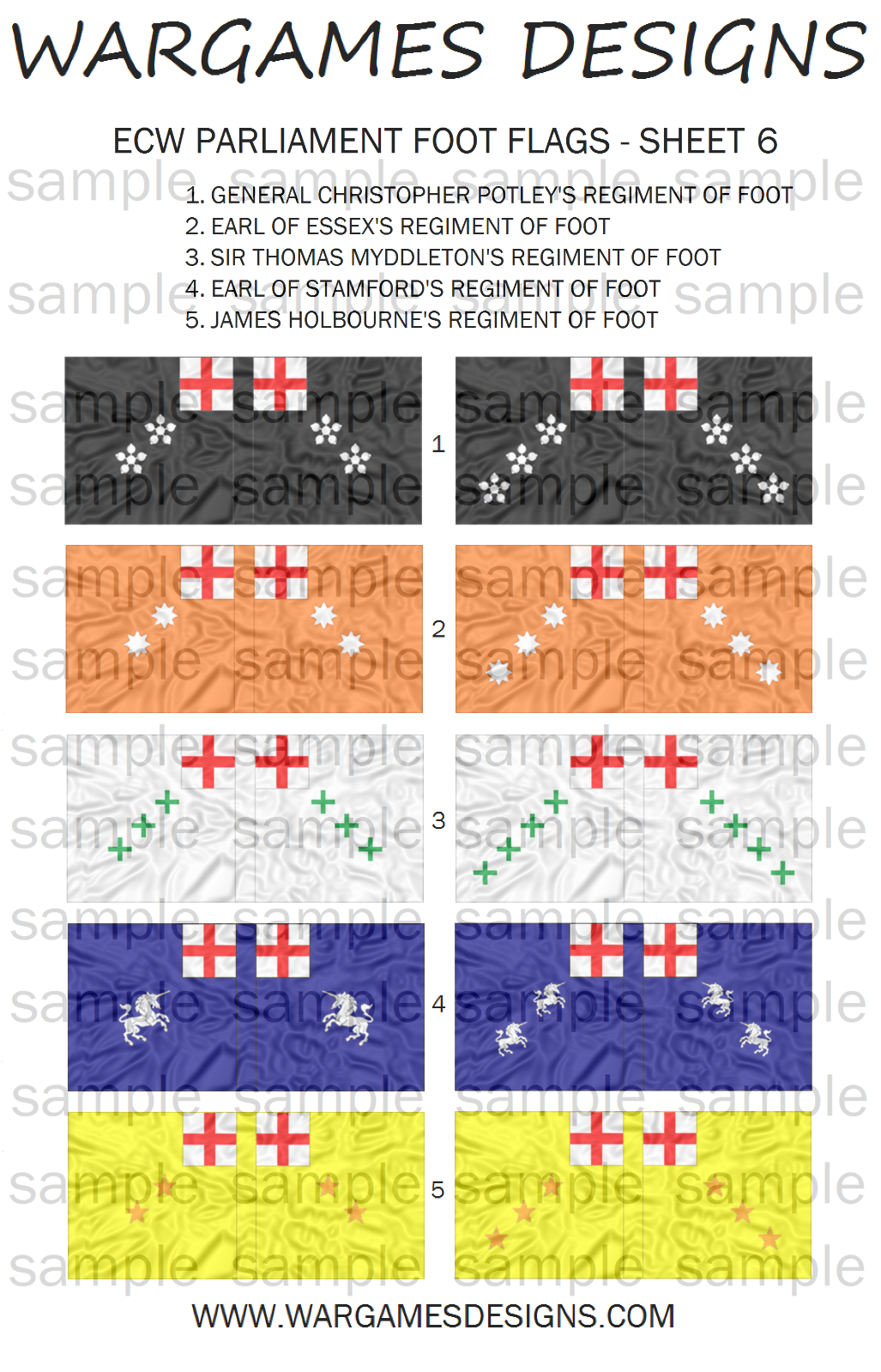 28mm ECW Parliament Foot Flags Sheet 6 - Pike & Shotte, FOG, DBR, WECW ...