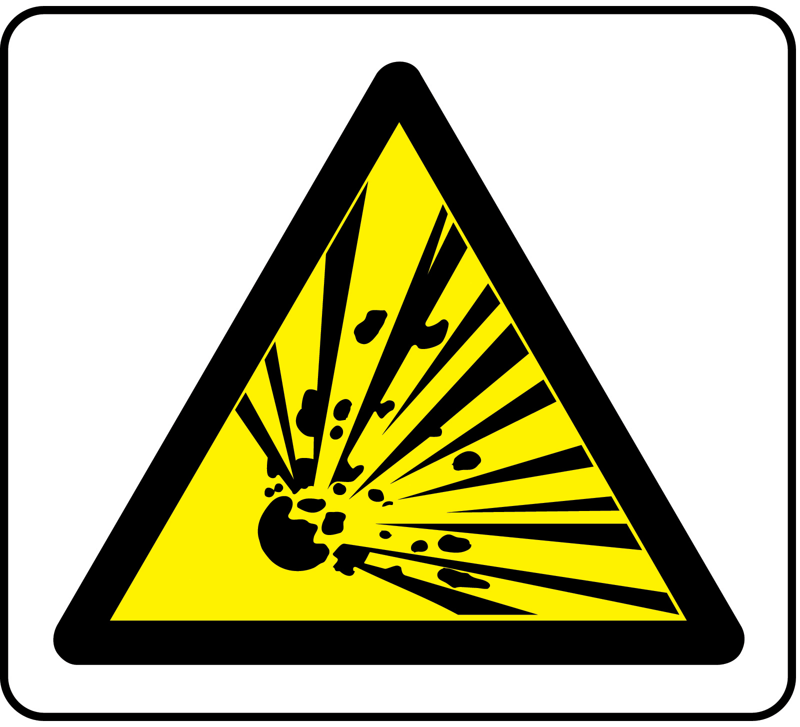 Yellow Warning safety signs, caution, slip, trip etc Vinyl wall ...