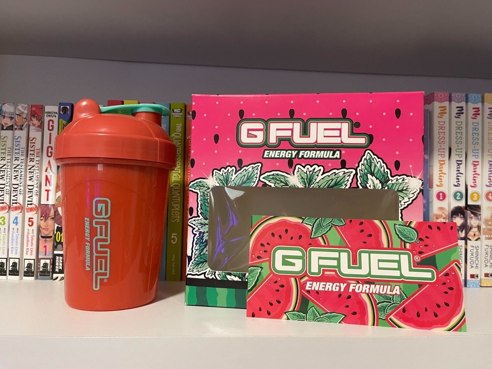 Collection of GFuel Shaker Cups / Collector Boxes / Stickers (See ...