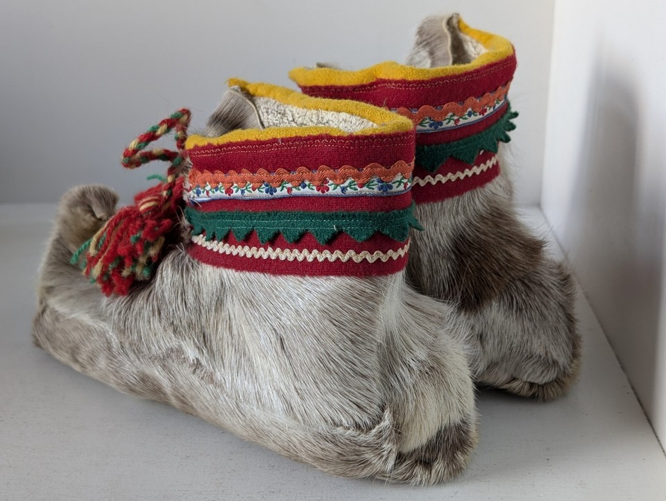 Vintage Saami Lapland Shoes Reindeer Fur Boots Sami Boots Shoes ...