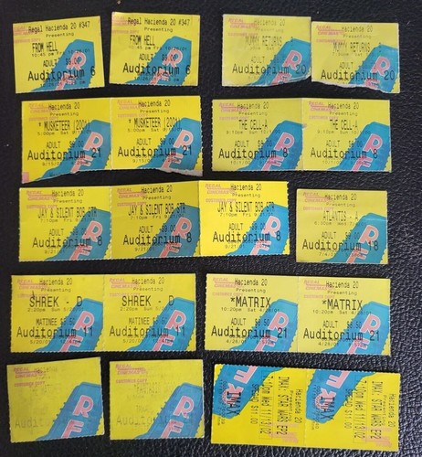 Regal cinemas Vintage Movie Ticket Stubs Personal Collection Conditions ...