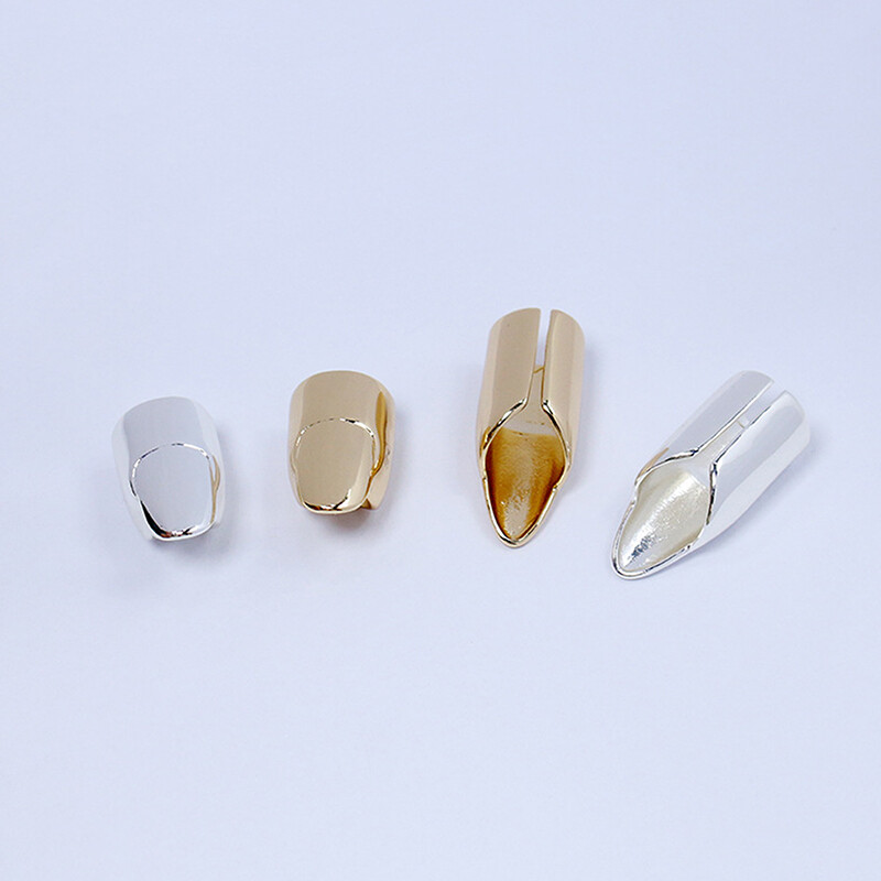Metal Nail Cover Ring Hip Hop Cosplay Pharaoh Unisex Punk Gold Silver ...