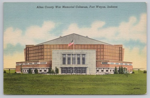 Allen County War Memorial Coliseum Fort Wayne Indiana IN 1950s Postcard ...