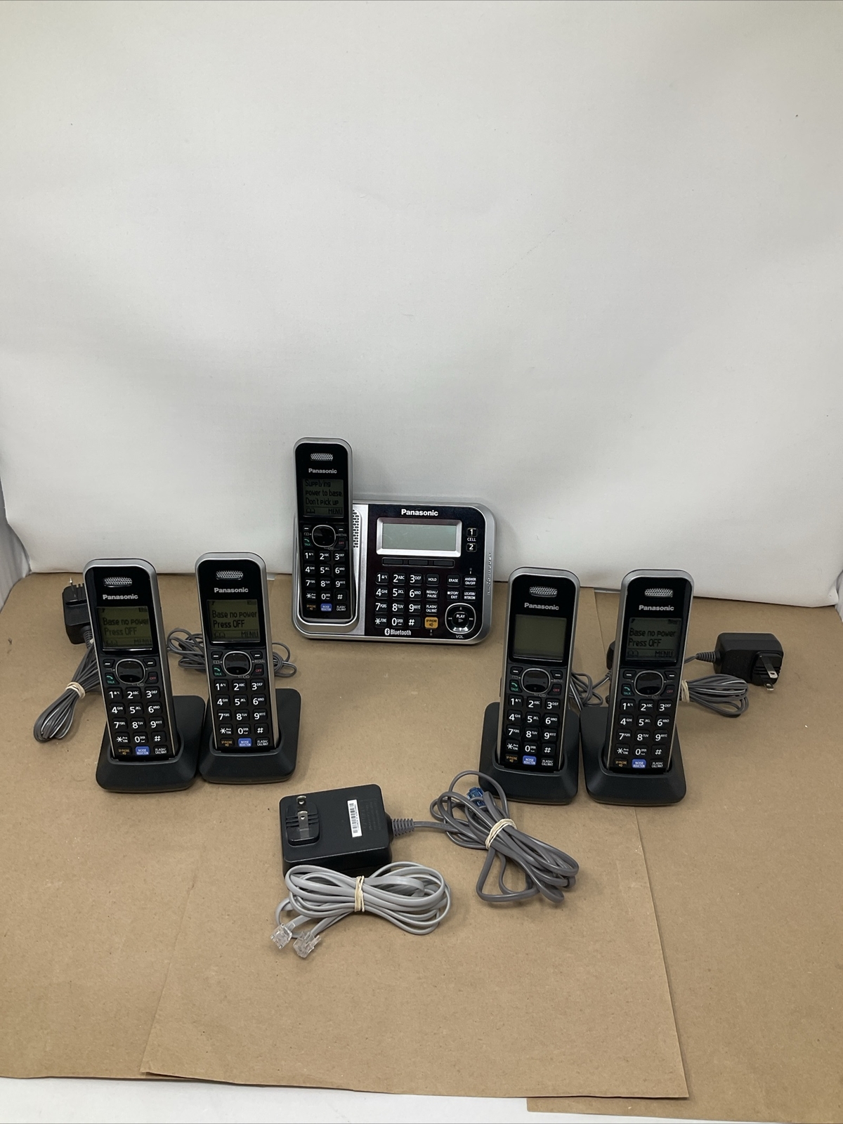 Panasonic KX-TG7875S Link2Cell Bluetooth Cellular 5 handsets ...