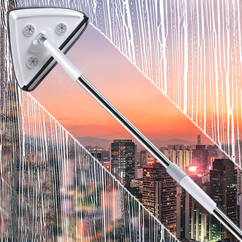 Triangle Glass Wiper Telescopic Rod Windows Cleaning Brush Window ...
