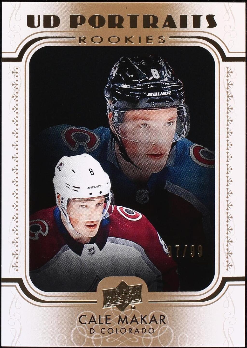 2019-20 Upper Deck - Ud Portraits Rookies Cale Makar #P-50 Gold /99 (RC ...