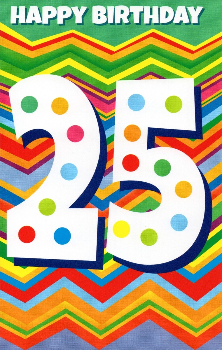 Happy 25th Birthday Sayings Happy 25th Birthday Greeting With Golden