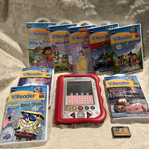 V Tech Reader,Interactive Reading System, 9 Games, 8 With Case And Book ...